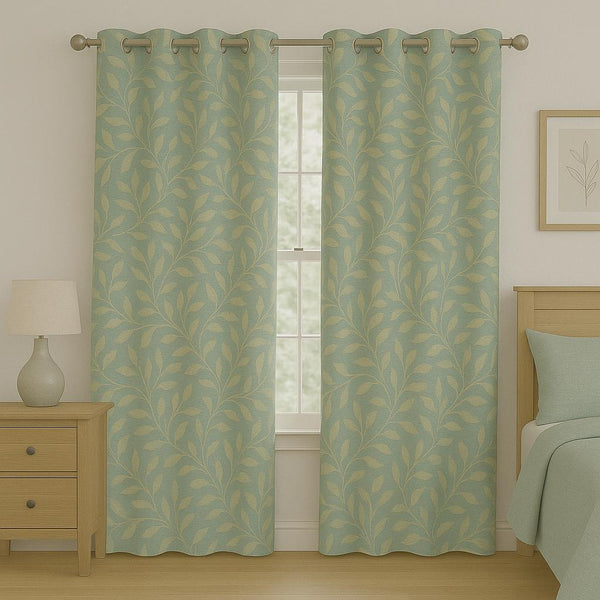 SWIFT LEAVES 908 EYELET READY CURTAIN LIVING ROOM & BEDROOM - ALLURING ...